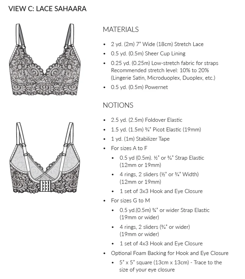 Rubies Bras - Sahaara Wireless Bra - Size 24AA-46N-Sewing And Patchwork ...